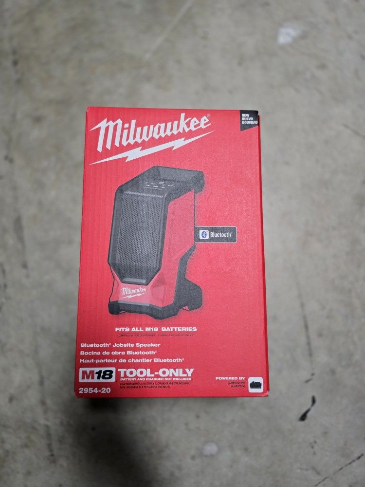 Milwaukee 2954-20 M18 18V Cordless Li-Ion Bluetooth Jobsite Speaker ...