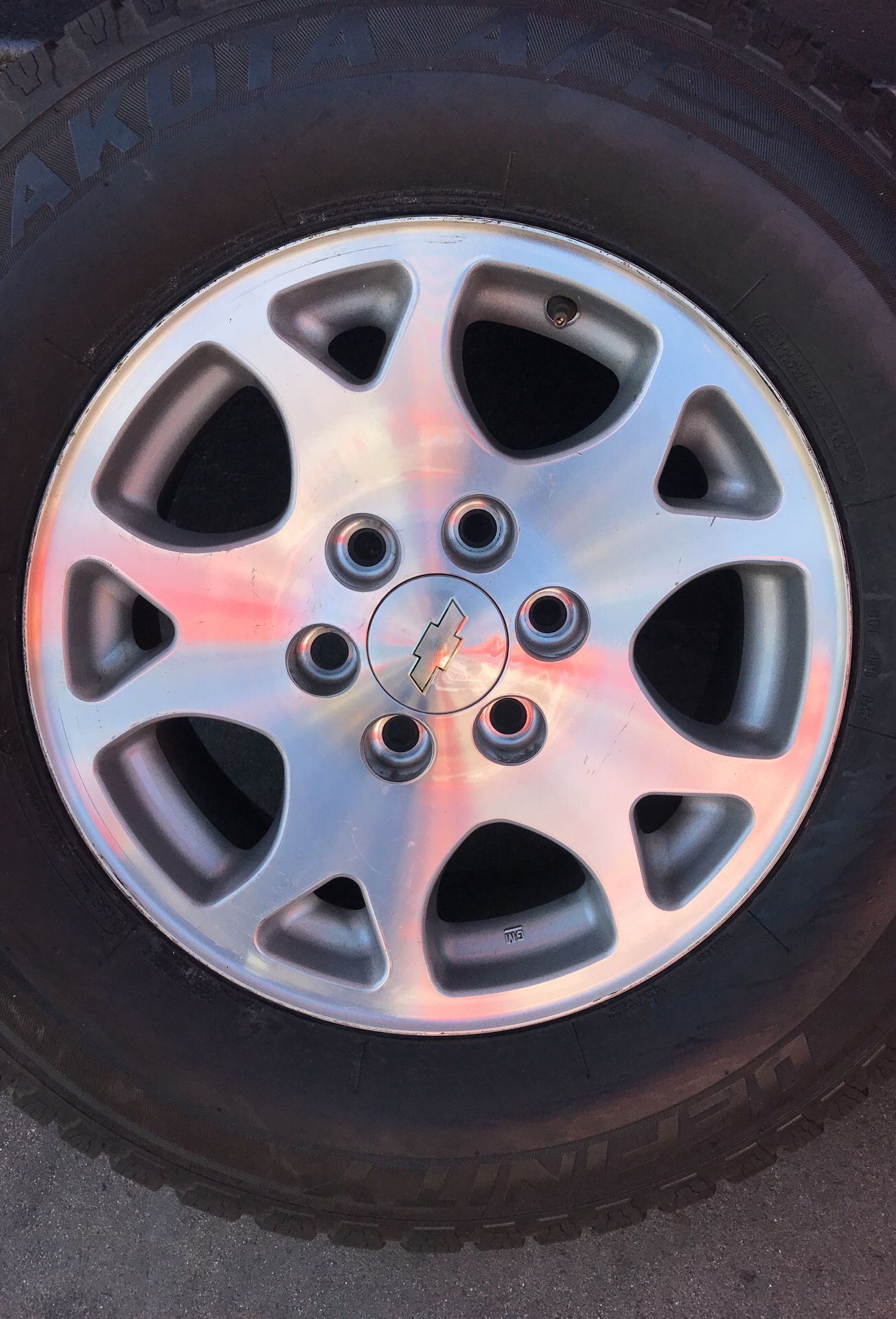 17 inch silverado z71 alloy rims and tires, fit chevy and GMC 6 lug for ...