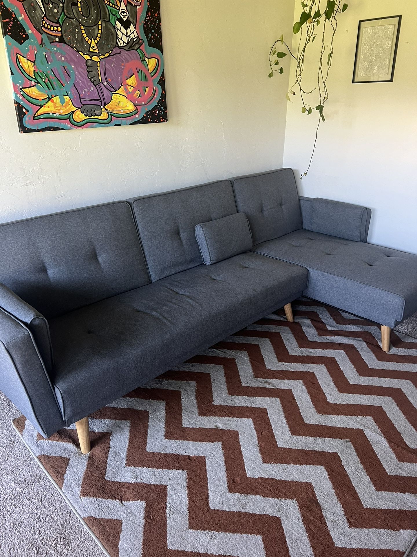 Mid Century Modern gray futon Couch for Sale in San Diego, CA - OfferUp