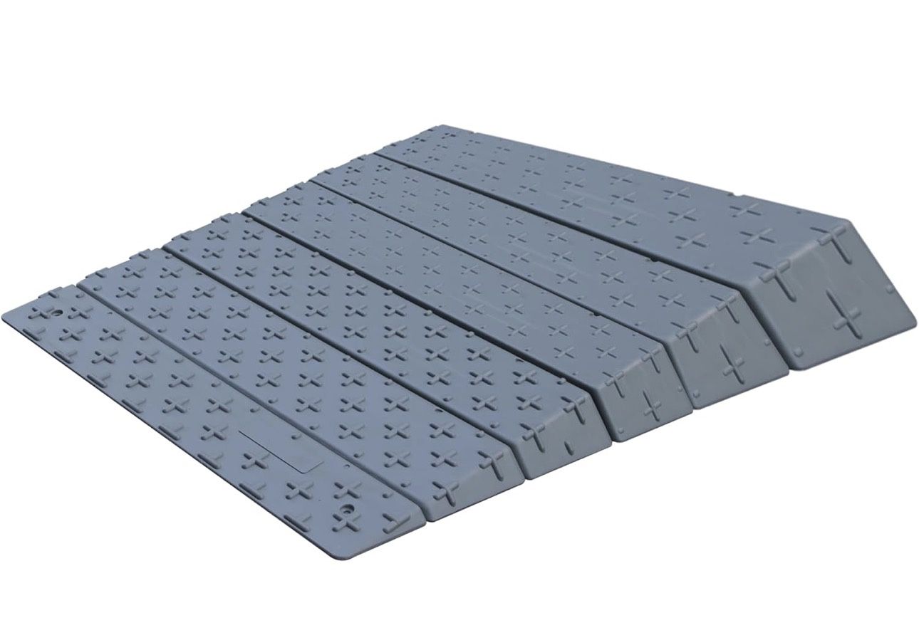 6-Piece Design Durable HDPE Extensible Doorway Ramps Detachable ...