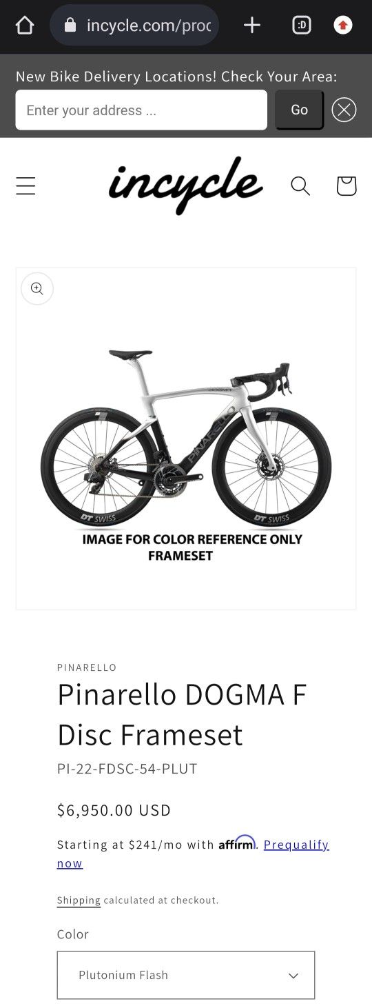 Brand New 2022/23 Authentic Pinarello Dogma F Plutonium Flash 56cm Disc ...