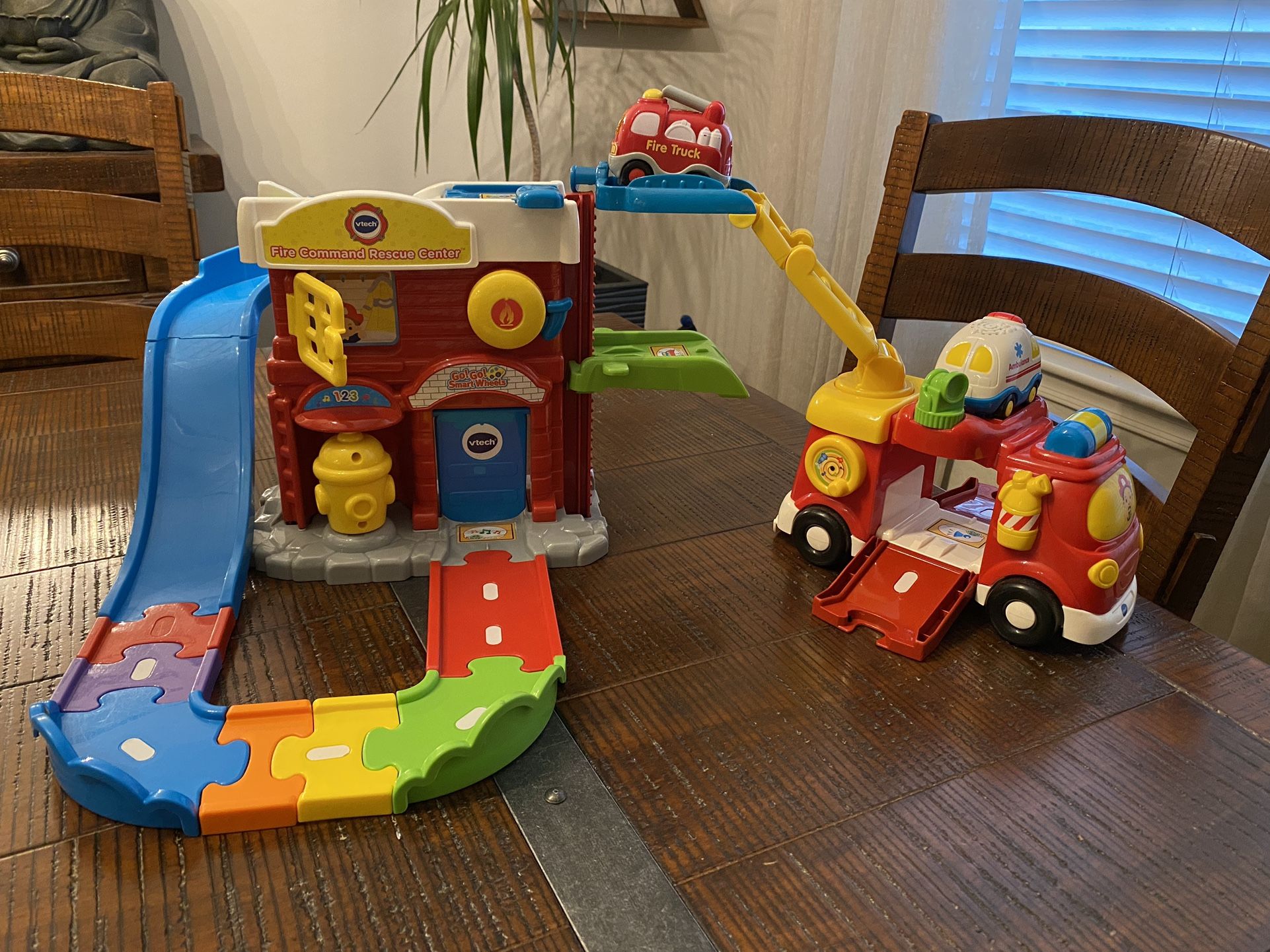 Vtech Go! Go! Smart Adventures 3-in-1 Launch & Play Raceway & Fire ...