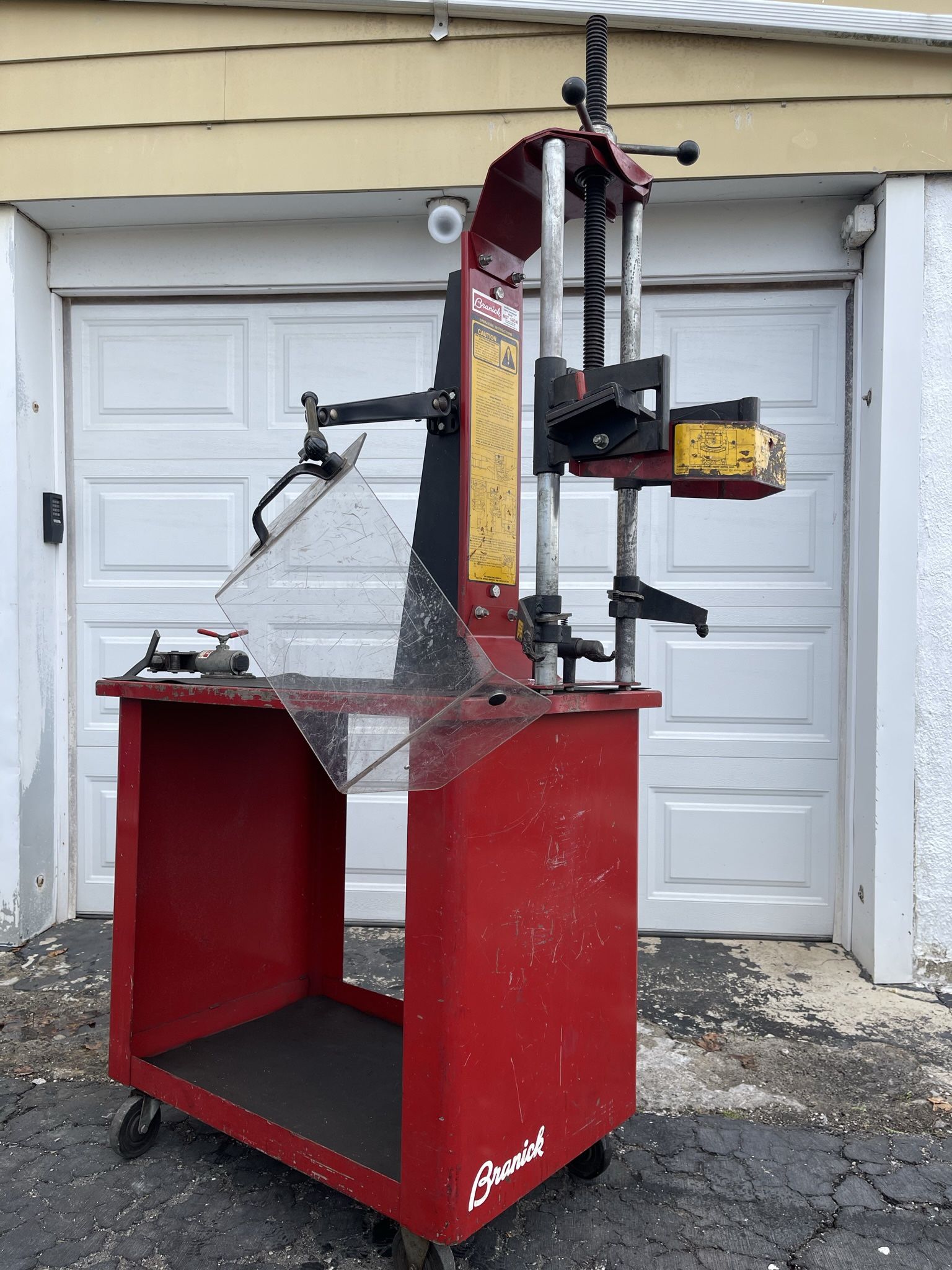 Branick strut spring compressor Model MST-580A on wheeled stand for ...