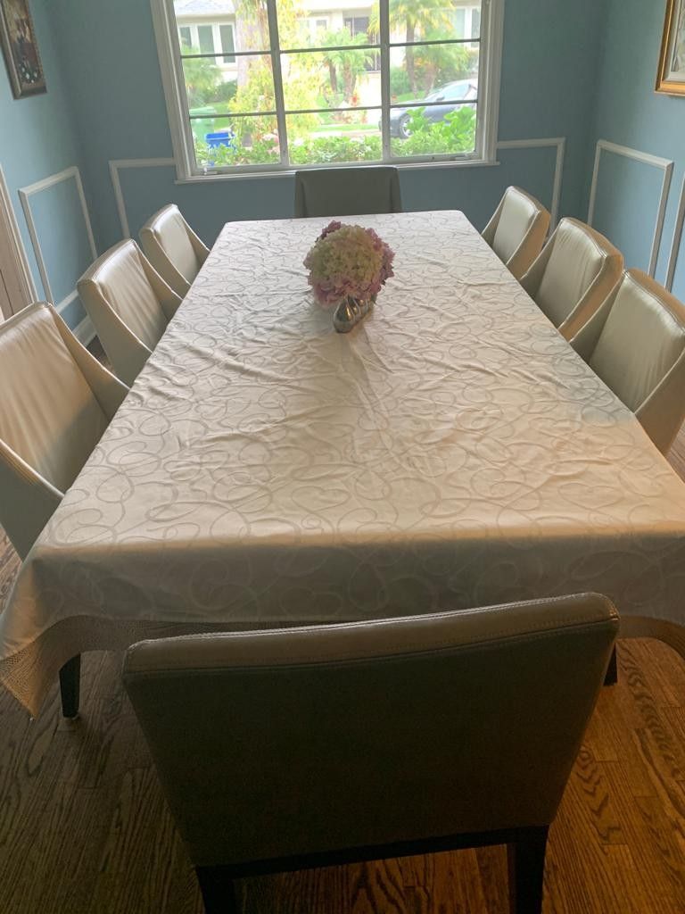 West Elm Cream Dining Chairs Leather for Sale in Los Angeles, CA - OfferUp