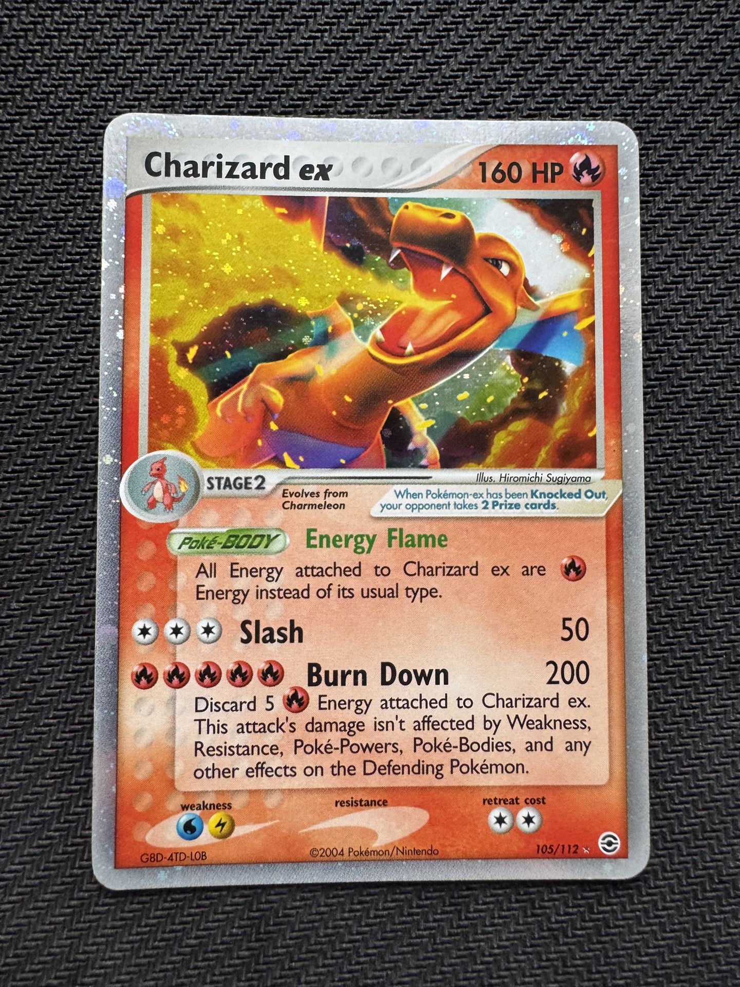 Charizard ex 105/112 Pokemon Card Holo Foil Holographic Rare FireRed LeafGreen Nintendo 2004 for ...