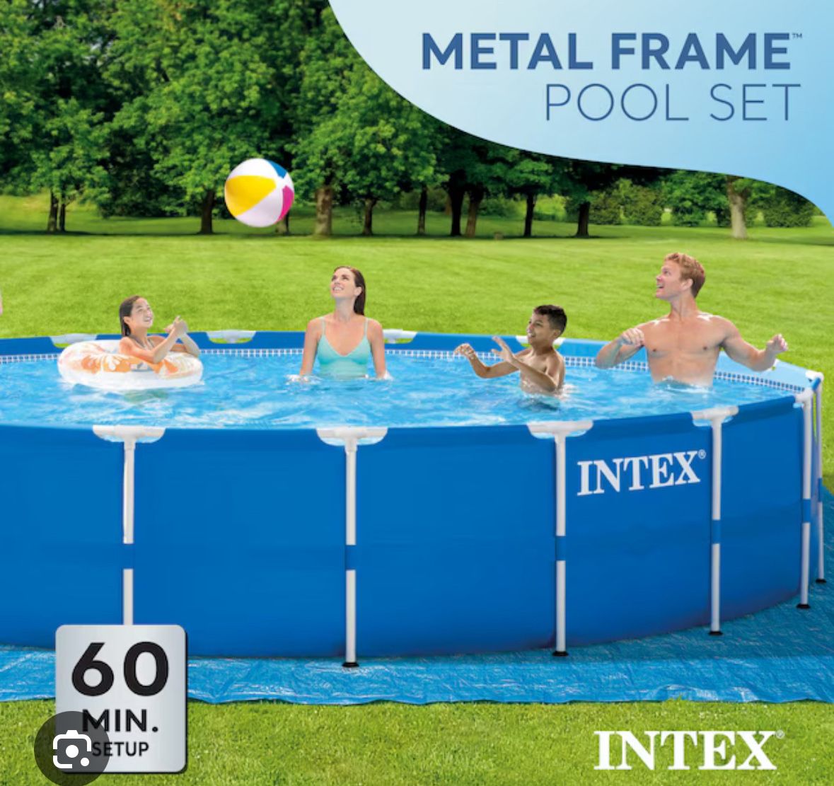 18 ft Metal Frame Pool Set Above Ground (BRAND NEW) for Sale in ...