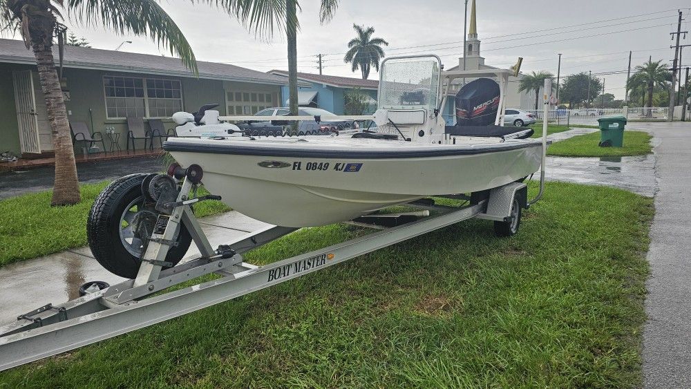 1997 Mako 171 Flats Boat w/ Mercury 125 & Aluminum Trailer for Sale in ...