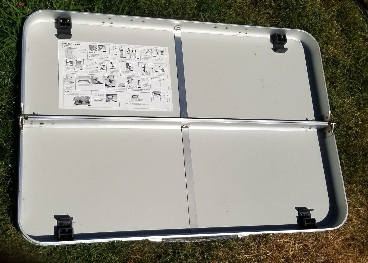 Coleman Camp Kitchens Lot Of 2 Deluxe Highstand & Pack-Away Kitchen for ...