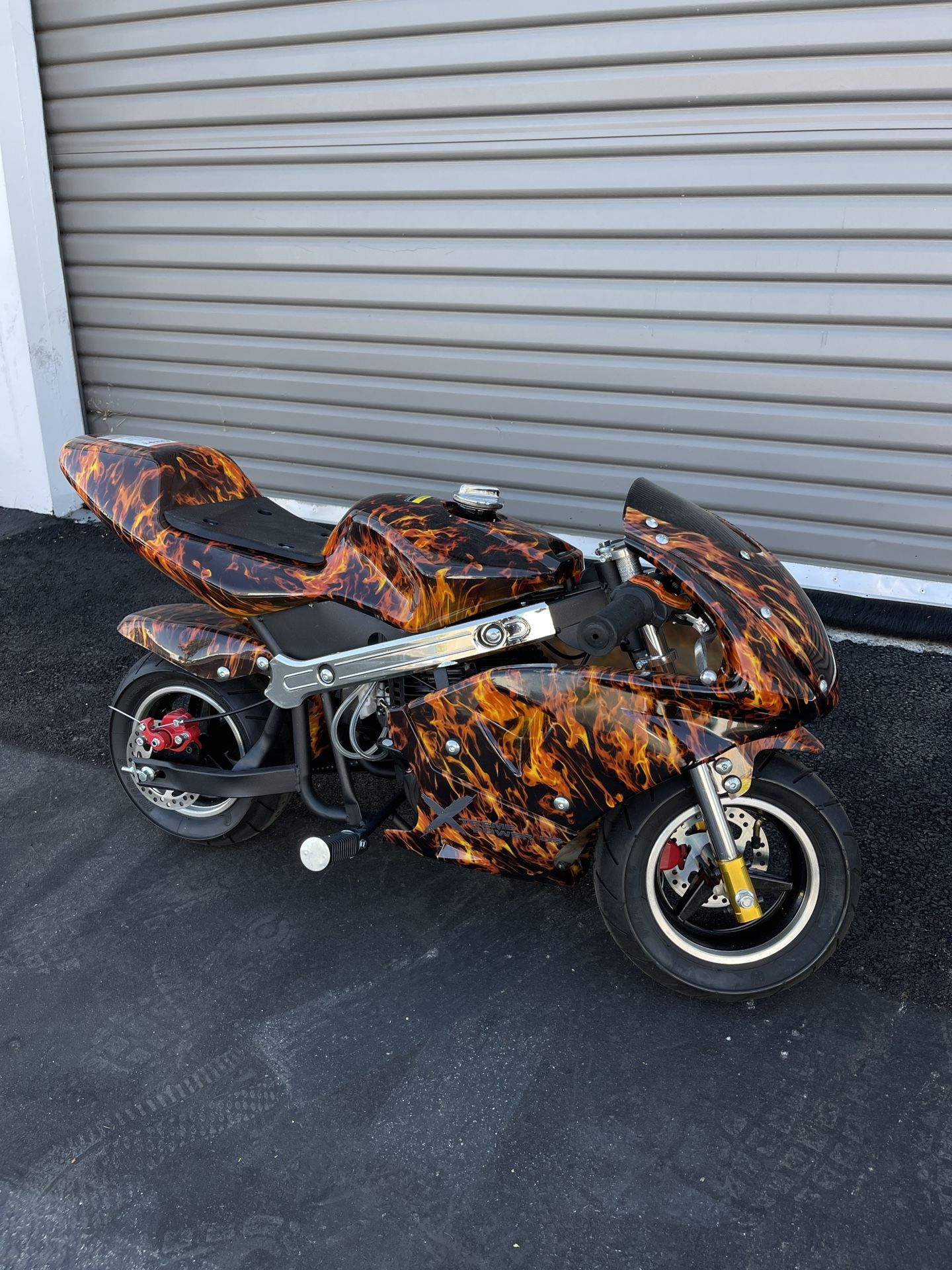 40CC GAS 20mph Mini POCKET MOTORCYCLE 1.5hp RIDE ON KIDS ADULTS 4 ...