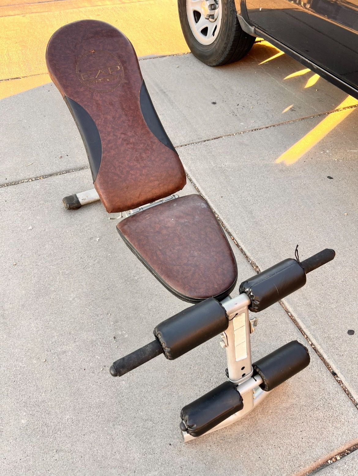 Cap Strength Leather Adjustable Workout Bench for Sale in Peoria, AZ ...