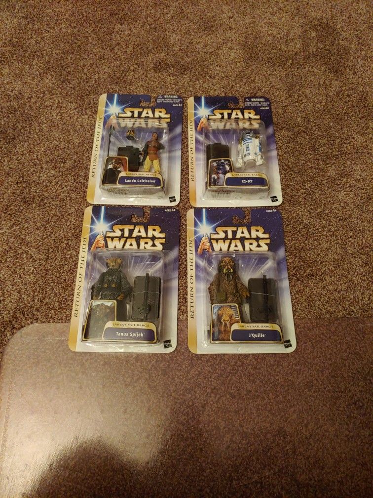 STAR WARS RETURN OF THE JEDI, 4 FIGURES FROM JABBA'S SAIL BARGE. for ...