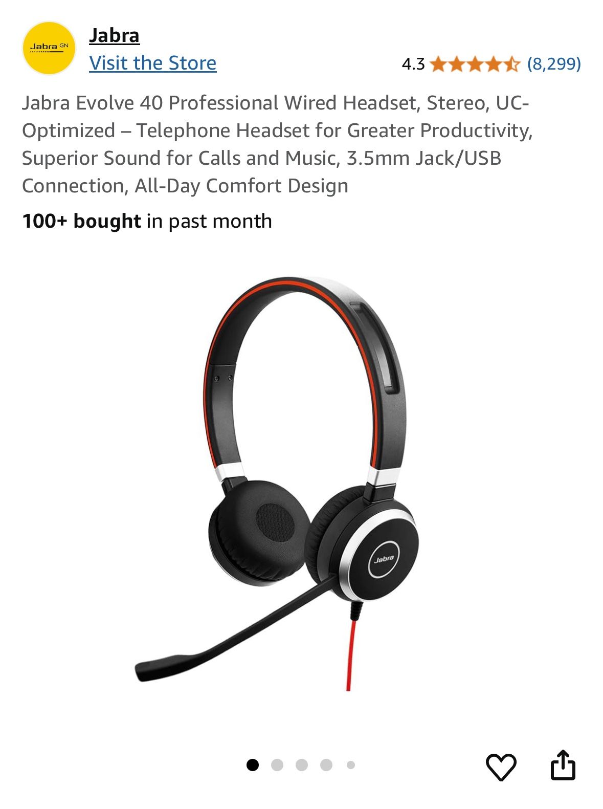 Jabra Evolve 40 Profesional Headset for Sale in Chicago, IL - OfferUp