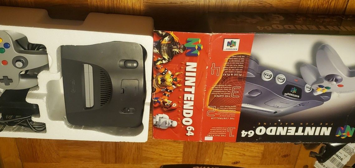 CIB N64 Nintendo Console With Original Gray Controller, Perfect Dark ...