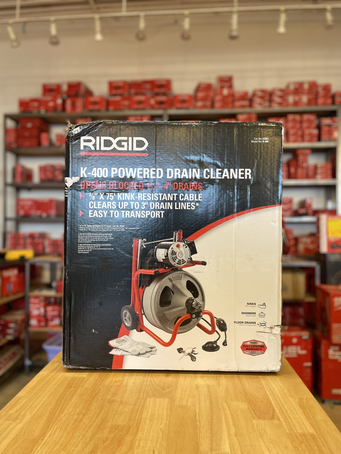 K-400 AutoFeed Drain Cleaning Snake Auger 120-Volt Drum Machine and C ...