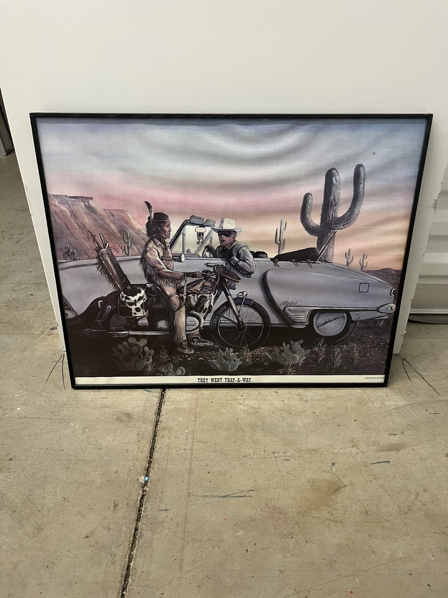 Cameron Blagg Western Artist - Lithograph -They Went That A Way for ...