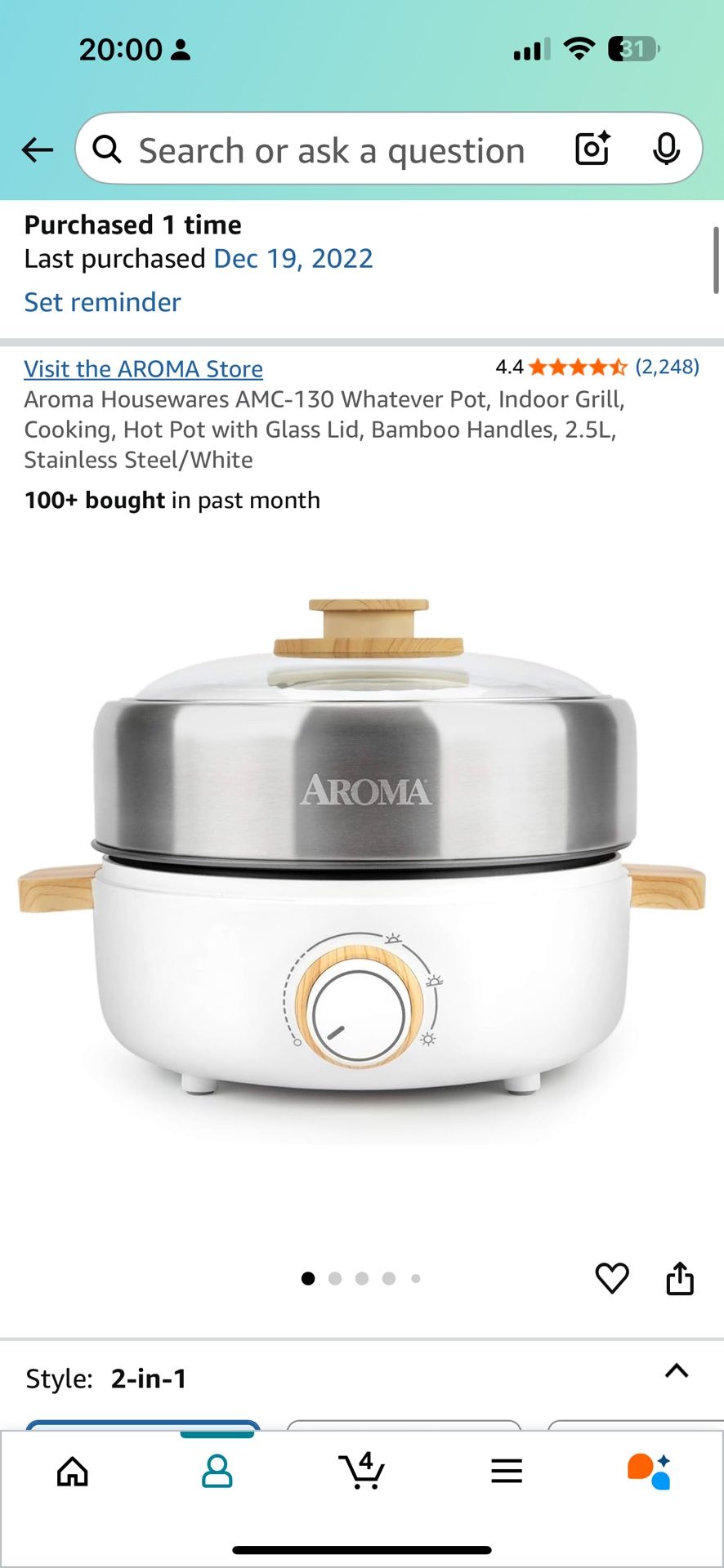 Aroma Housewares AMC-130 Whatever Pot, Indoor Grill, Cooking, Hot Pot ...