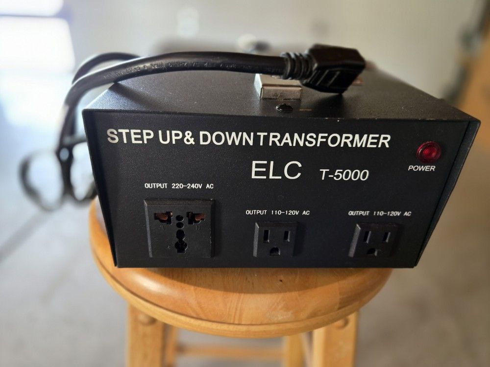 ELC T-5000 5000 Watt Voltage Converter Transformer Step Up/Down 110V/220V for Sale in San Diego ...