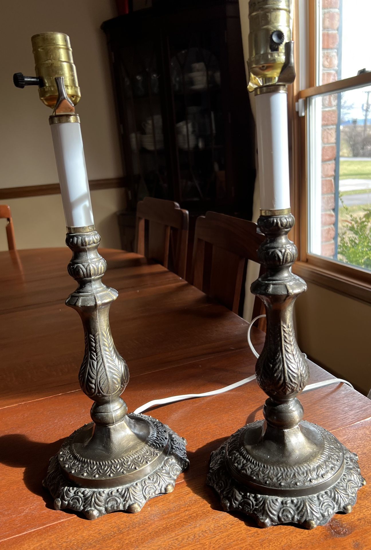Table Lamps Set Of 2 - 17” Without Lamp Shades for Sale in Scott Depot ...