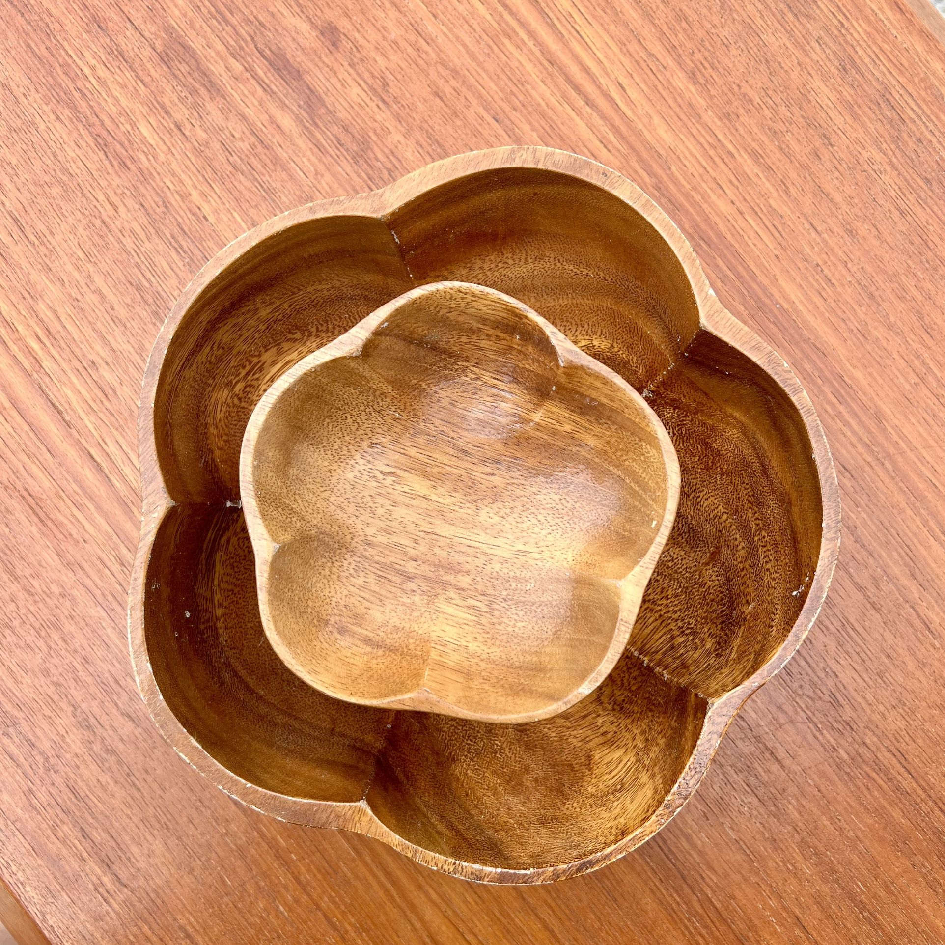Vintage Monkey Pod Wood 5 Pc Set Of Salad Bowls for Sale in San Diego ...