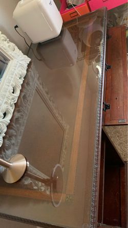 Bombay Computer desk $60 with glass top for Sale in Scottsdale, AZ ...