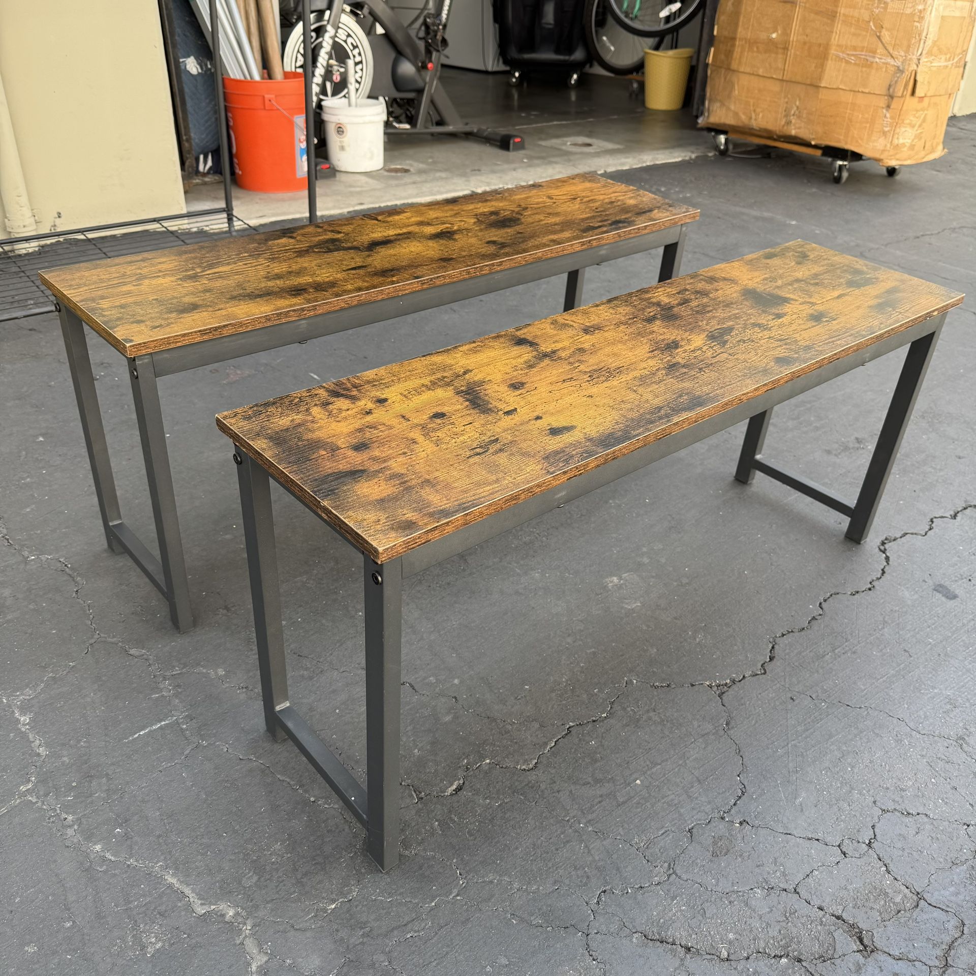 Set of 2 Industrial Benches Very Good Condition for Sale in Garden ...