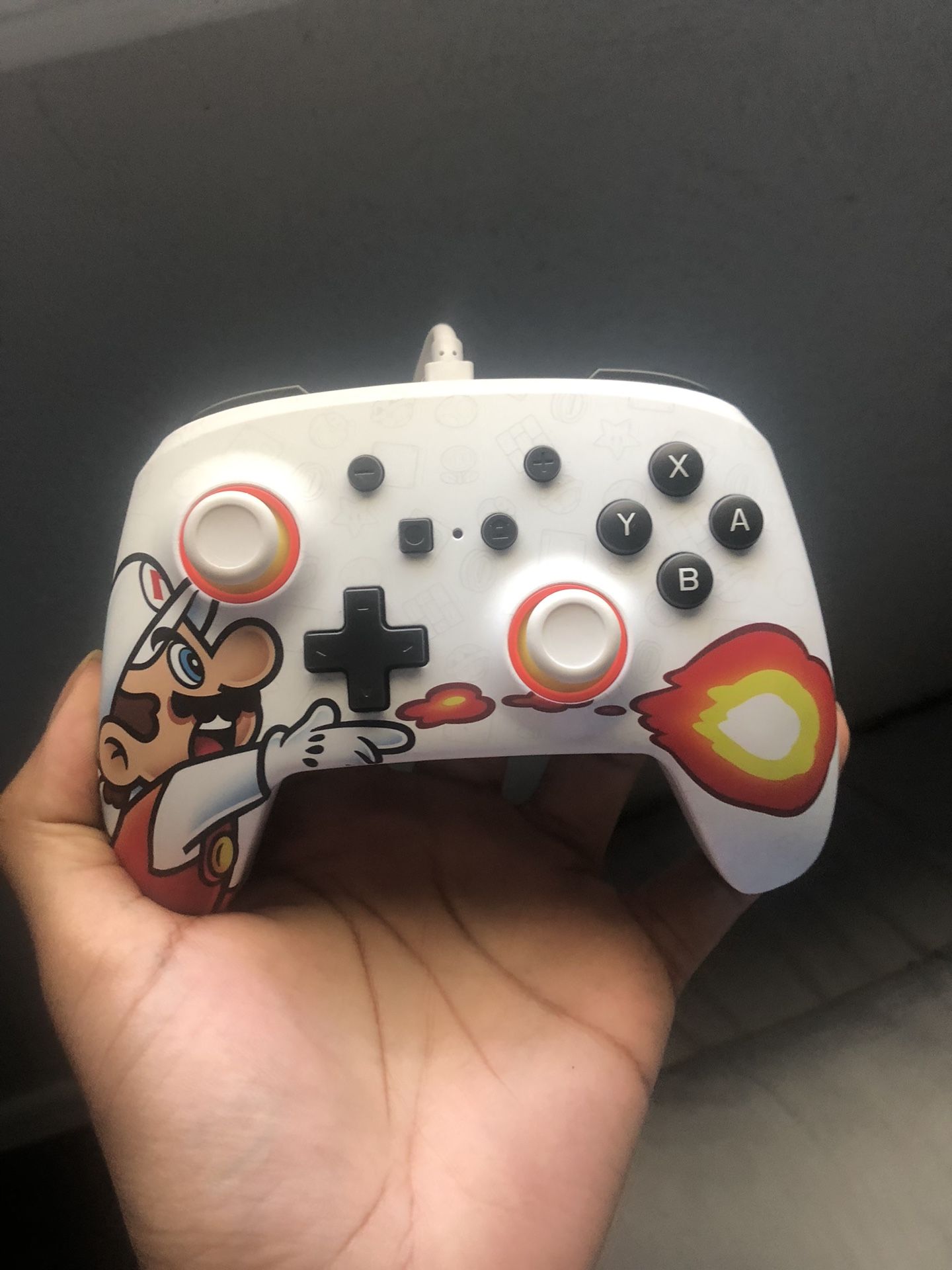 Nintendo Switch White Super Mario Fire Ball Controller for Sale in ...
