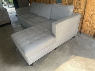 FREE DELIVERY World Market Gray Left Facing Trudeau Sectional Sofa with Storage for Sale in Chicago IL OfferUp