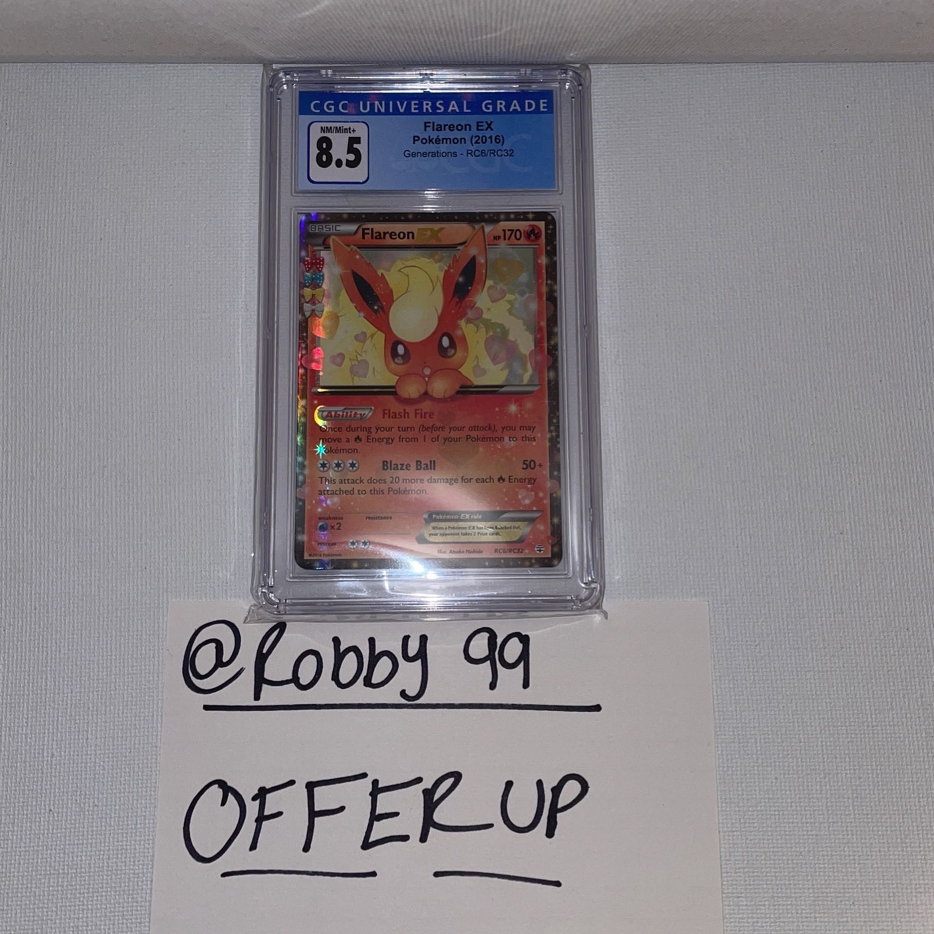 Pokémon Card Flareon EX Generations- RC6/RC32 CGC Universal Grade for ...