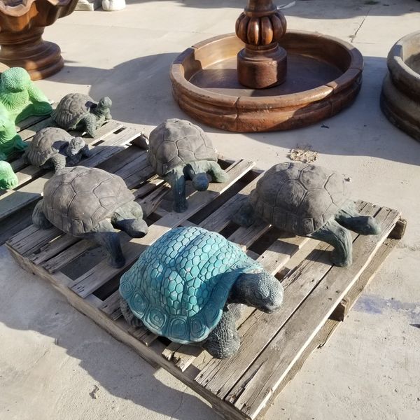 Cement Stained Glass Turtles