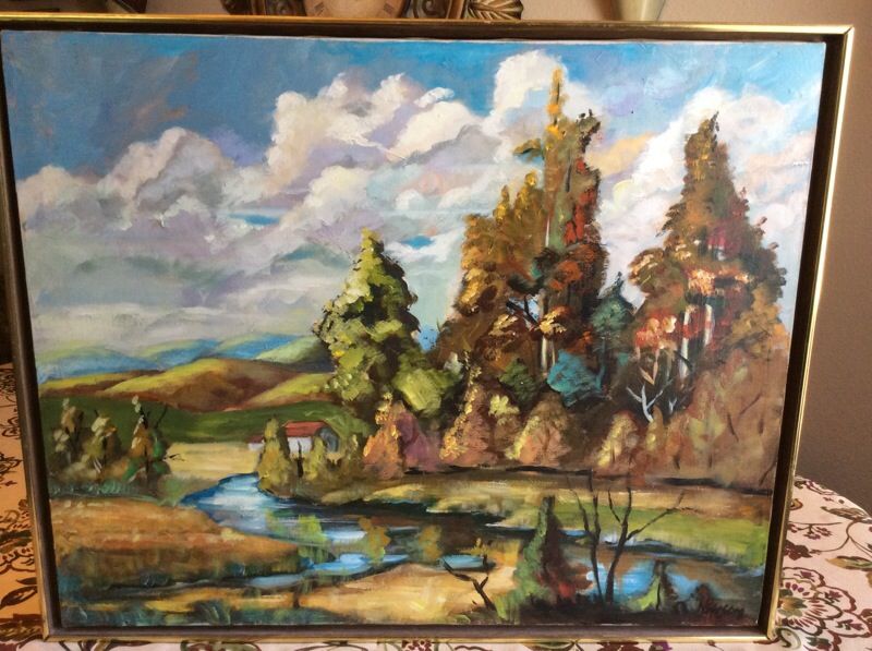 Bill Newsom original oil painting "Behind Lloyd's" for Sale in Mesa, AZ ...