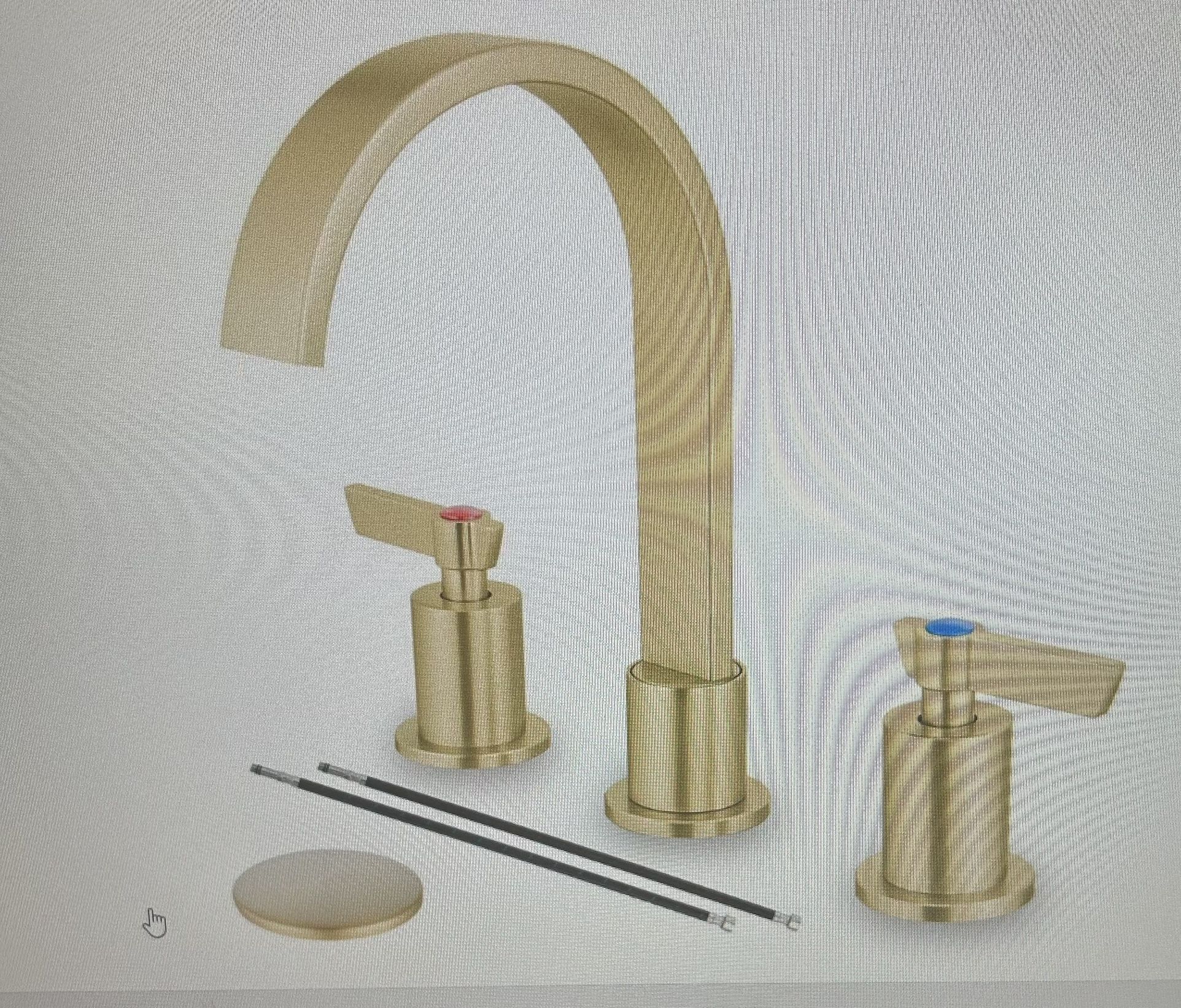 Airuida 3 Hole Bathroom Faucet - gold for Sale in Rex, GA - OfferUp