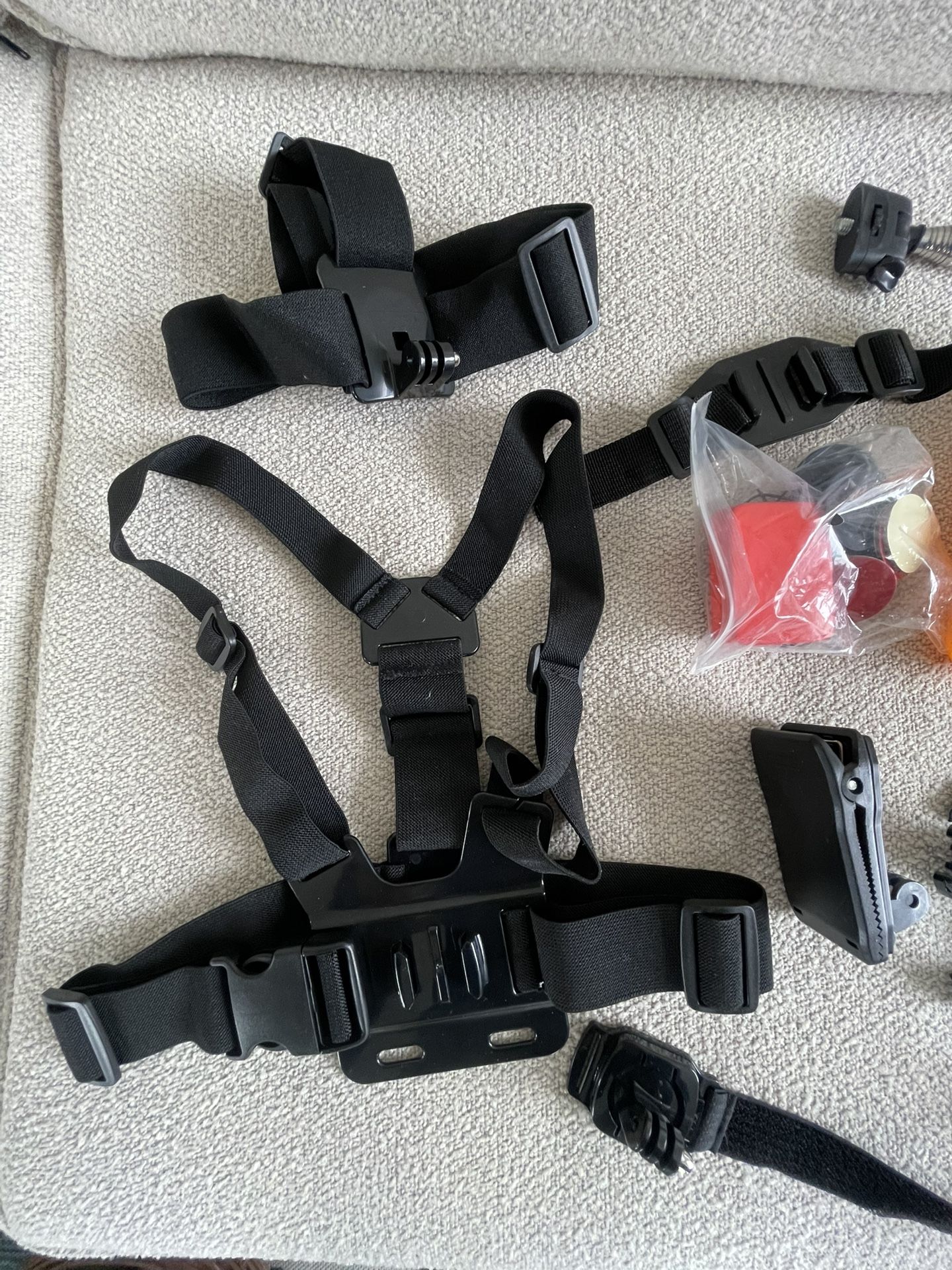 Go Pro Accessories - Chest Mount, Head Mount, Velcro/suction/clamp ...