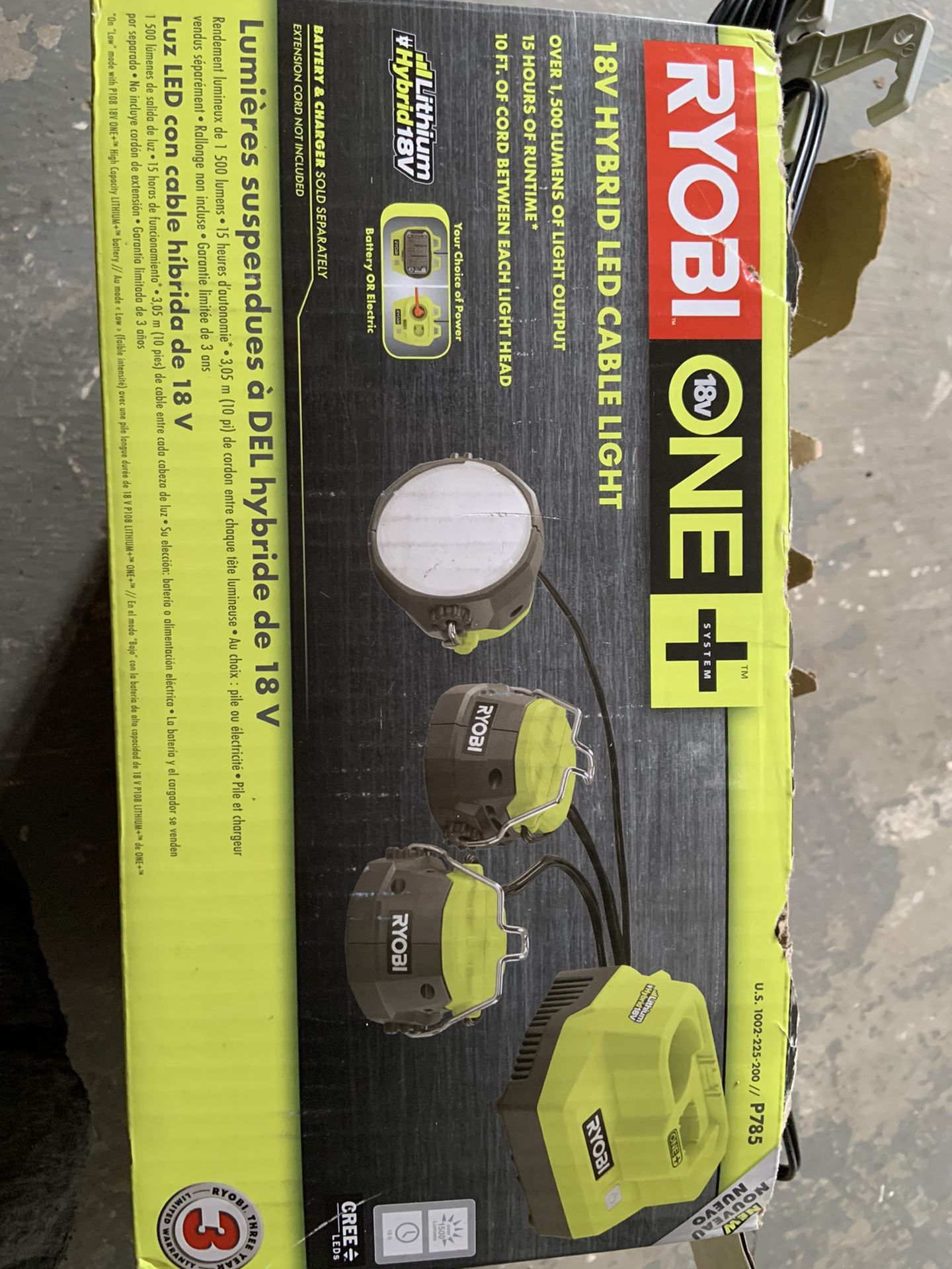 RYOBI 18 V led cable light for Sale in San Jose, CA - OfferUp