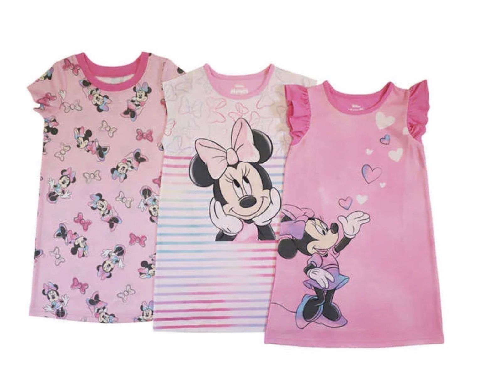Disney Pajamas Women’s Plus Sizes & Girl’s Minnie Princesses 3 Pack ...