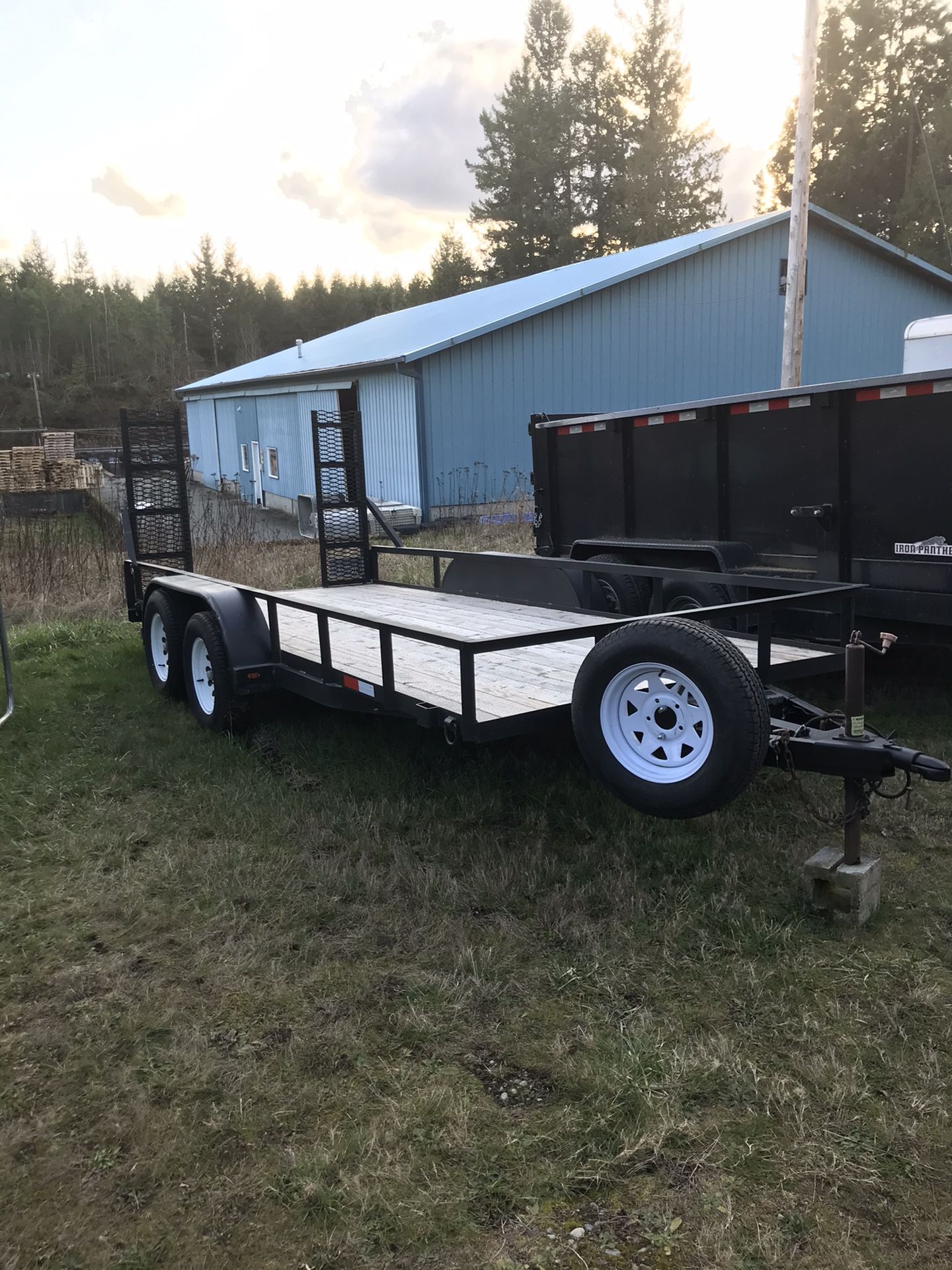 16 foot Flatbed Car Trailer hauler (redone) for Sale in Sumner, WA ...