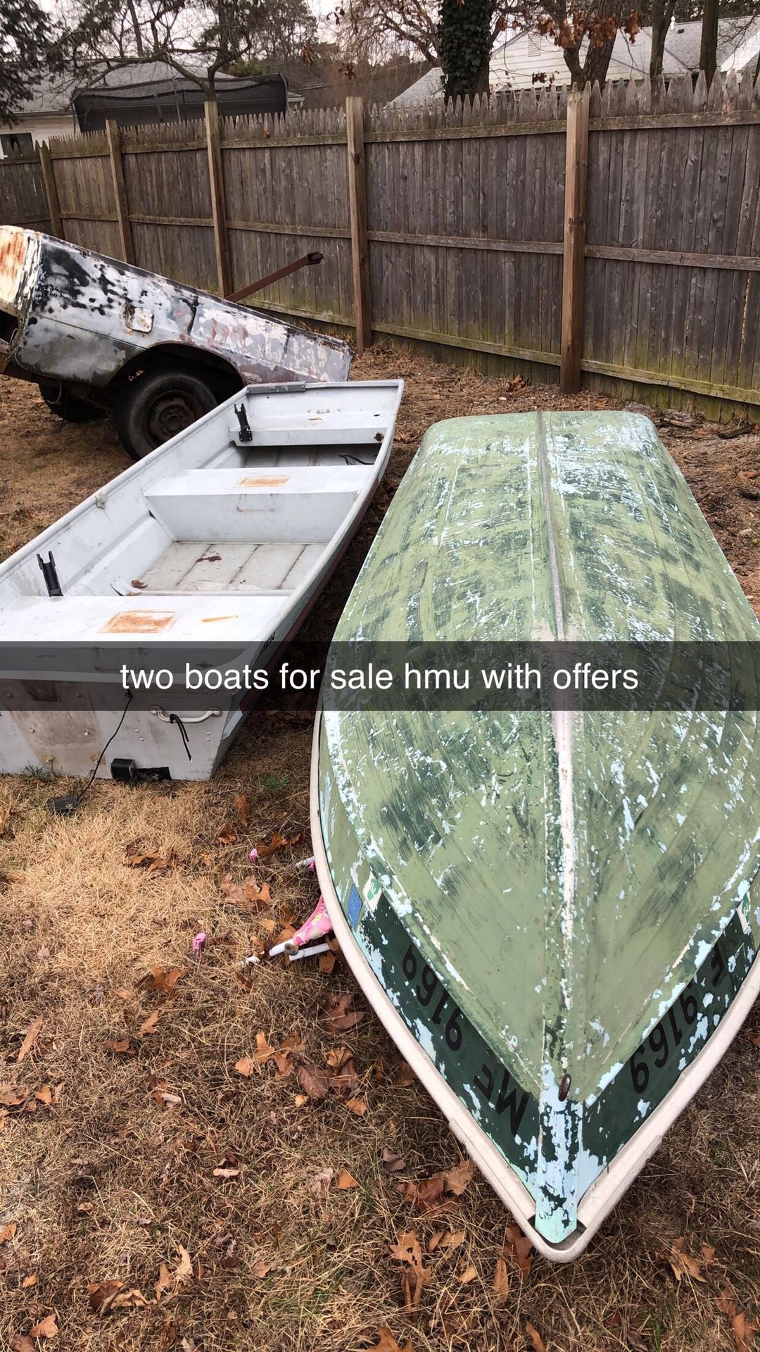 12 foot flat bottom aluminum. 10 foot row boat for Sale in Southampton ...