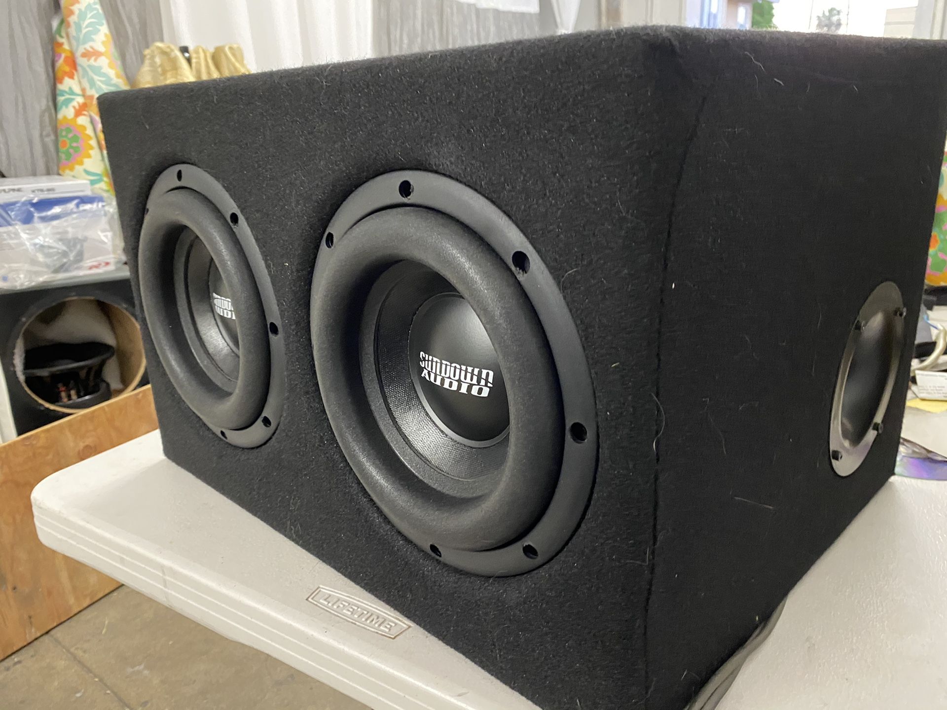Sundown SA series 8 inch subs in custom ported box 1200 watts rms JL ...