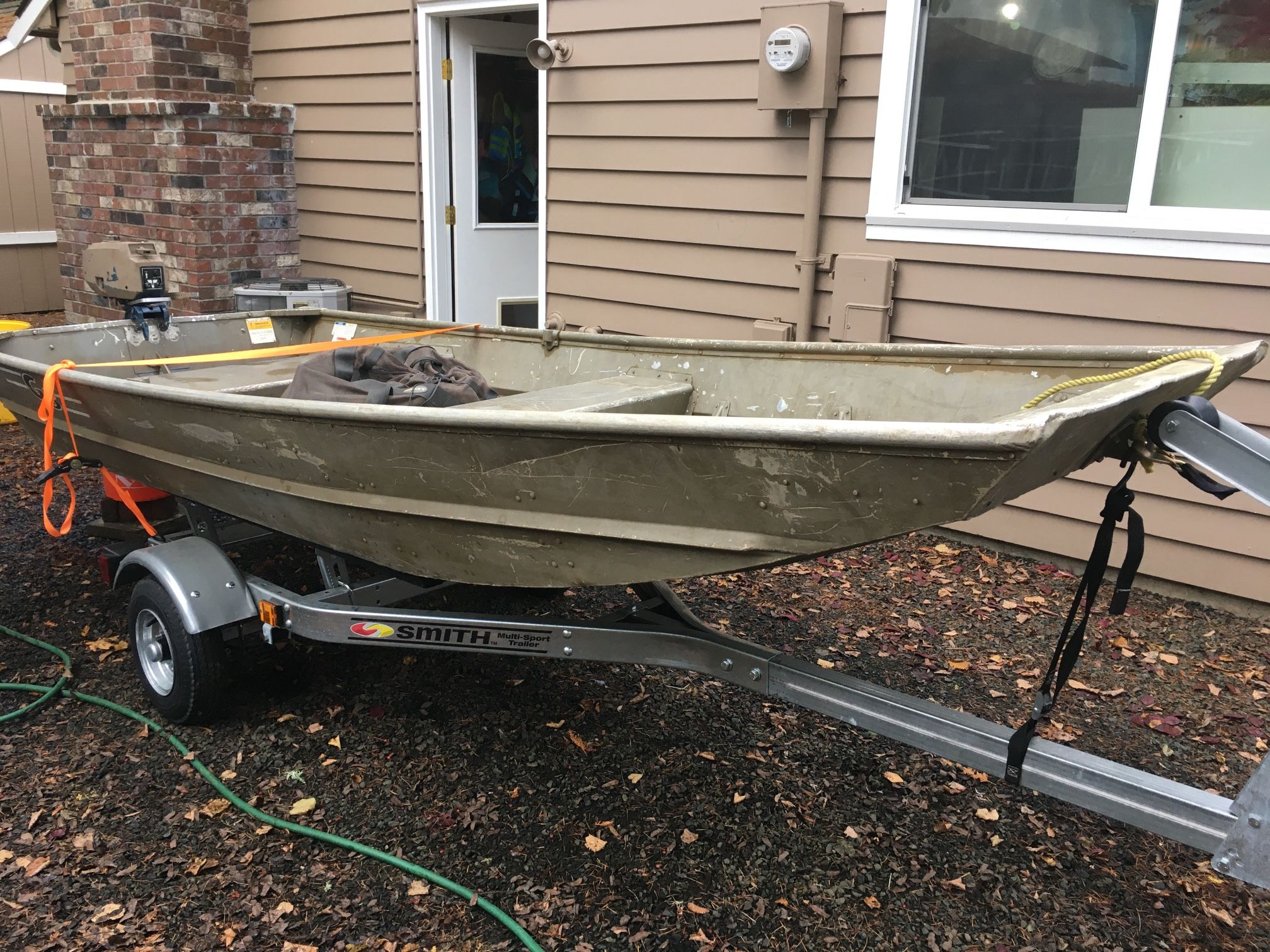 Brand New Galvanized Trailer ,12’ G3 1236 John Boat & 3.5hp Tohatsu OB ...