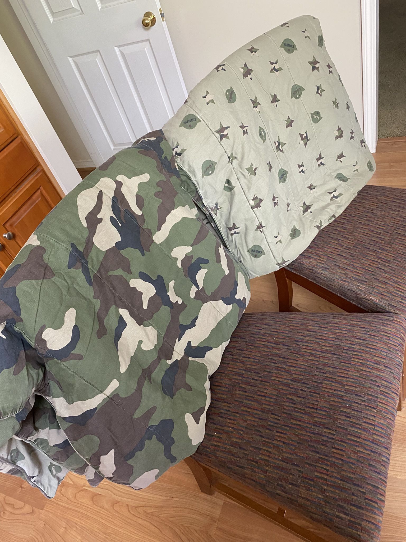 Military Camouflage Army Pattern Twin Size Or Bunk Bed Comforter Set ...