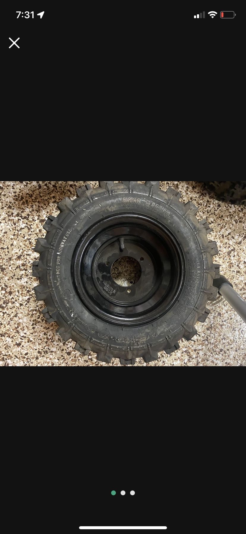 New Honda 70 ATC 3 Lug Wheel & Tire 16x8” Boss Racing 3x100 Bolt ...