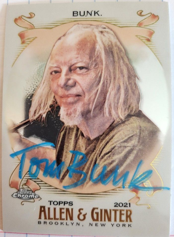 TOM BUNK 2021 ALLEN & GINTER TOPPS CHROME - AUTOGRAPHED - GARBAGE PAIL ...