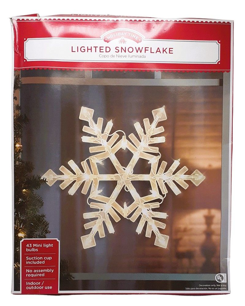 NEW Holiday Time Lighted Snowflake Window Decoration for Sale in ...