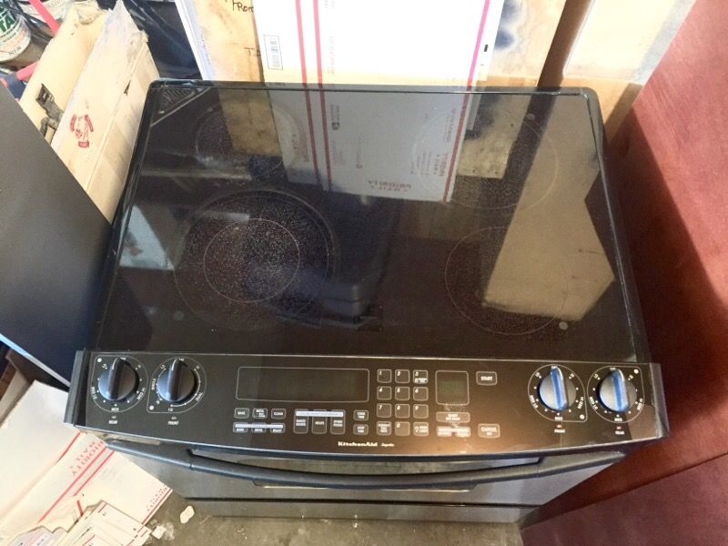 Kitchenaid Slide In Glass Top Range with Convection Oven for Sale in ...