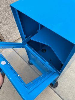 Blue Plastic Newspaper Dispensers