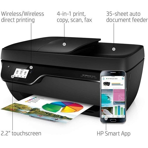 HP OfficeJet 3830 Wireless Airprint Printer Fax Scan Copy Web for Sale ...