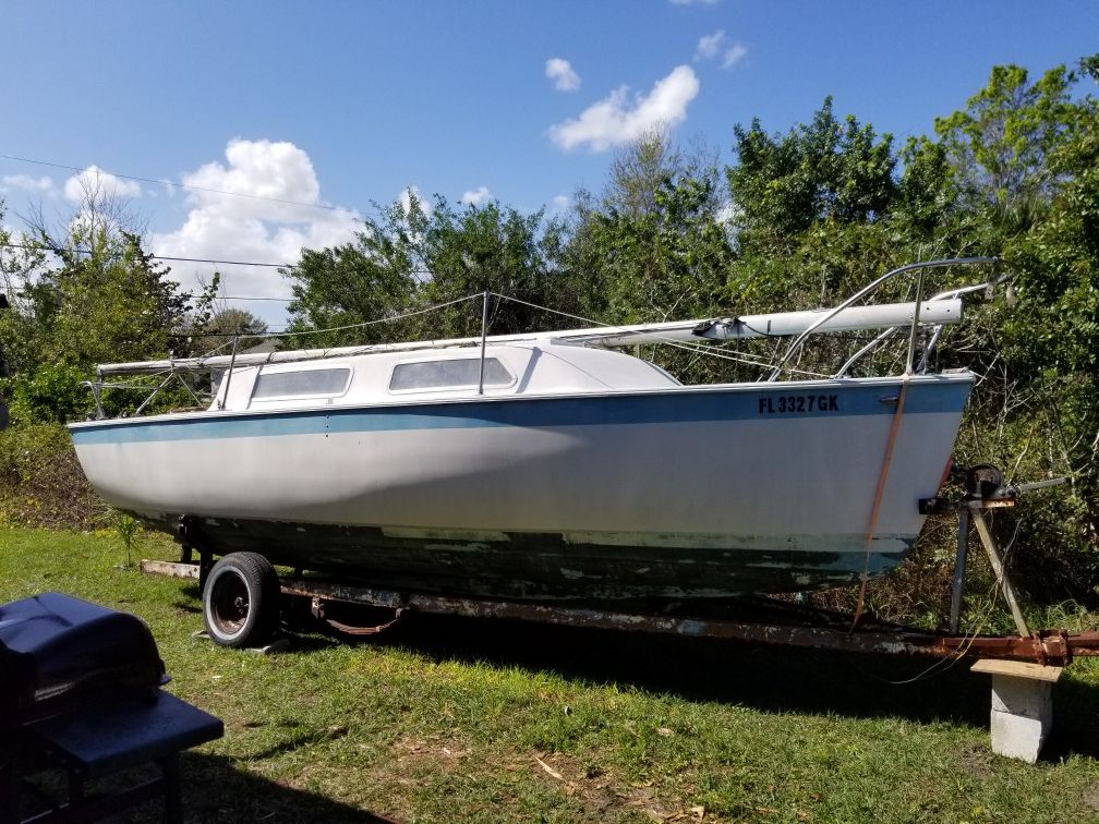 1972 Aquarius 23 ft Sailboat w/ trailer for Sale in Sebastian, FL - OfferUp
