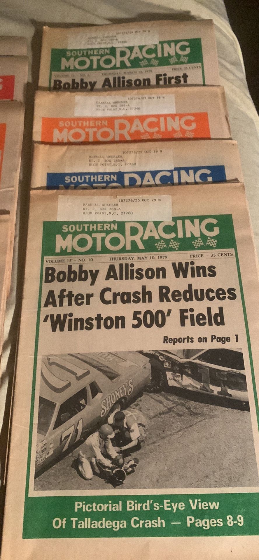 11 Southern Motor Racing Newspapers-Dale Sr. First Win Article for Sale ...