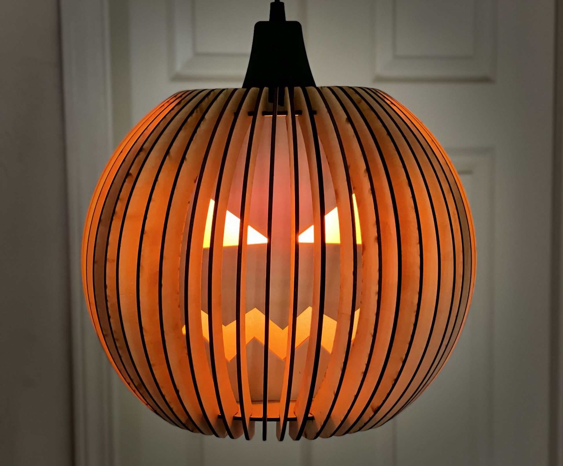 HALLOWEEN Pumpkin Lamp: Laser-Cut Artistry with LED Flicker - Ready-to ...
