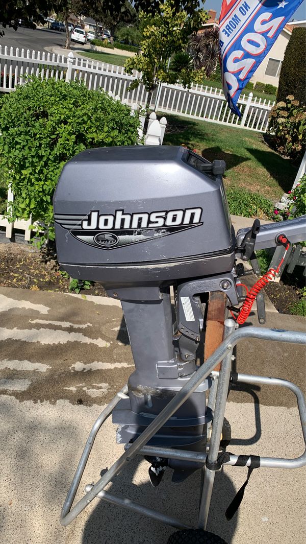Johnson 8 hp 2 stroke outboard boat motor long shaft for Sale in Cypress, CA - OfferUp