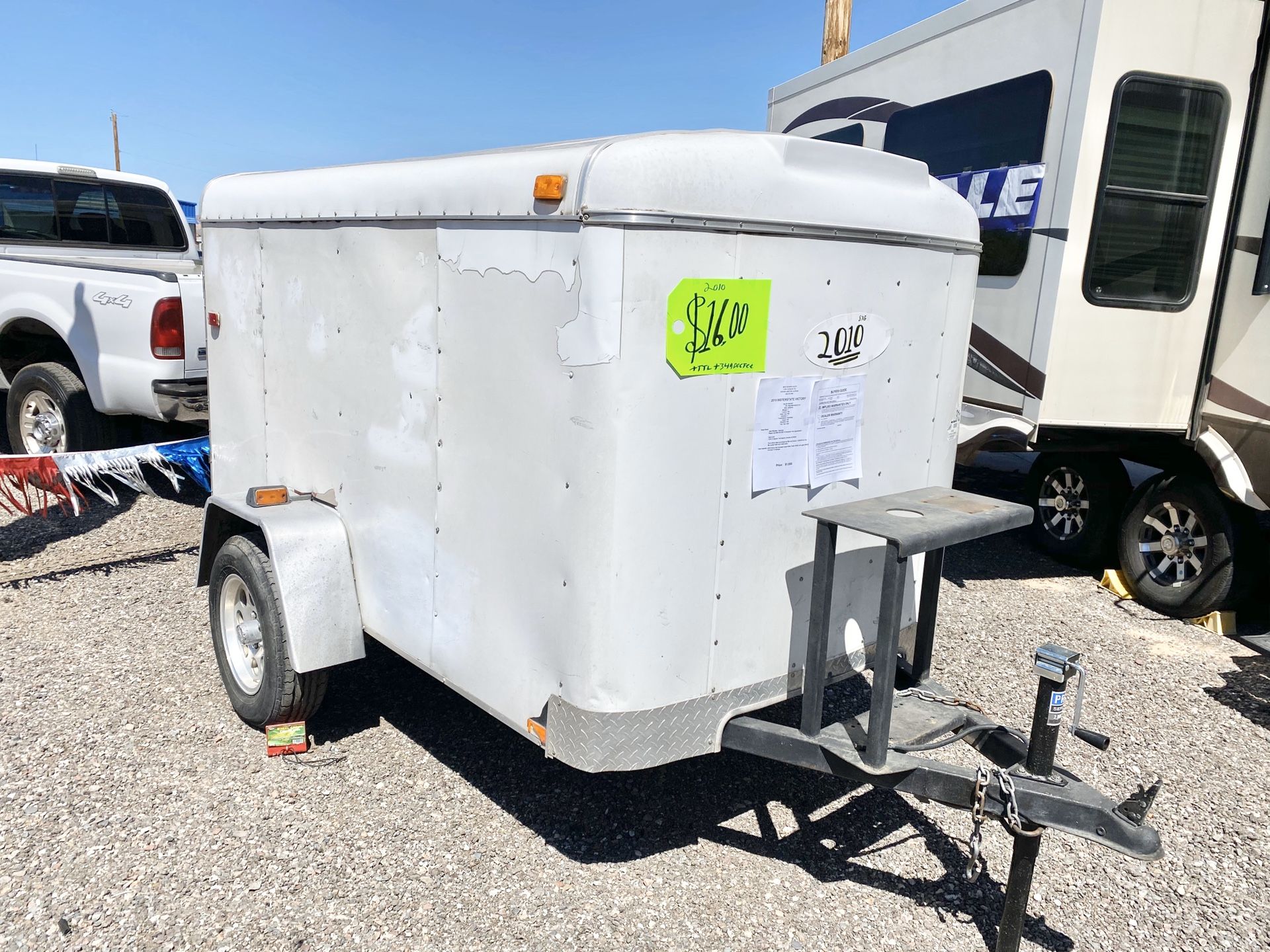 2010 Victory Enclosed Cargo Utility Storage Small Lite Trailer 8x5 for ...